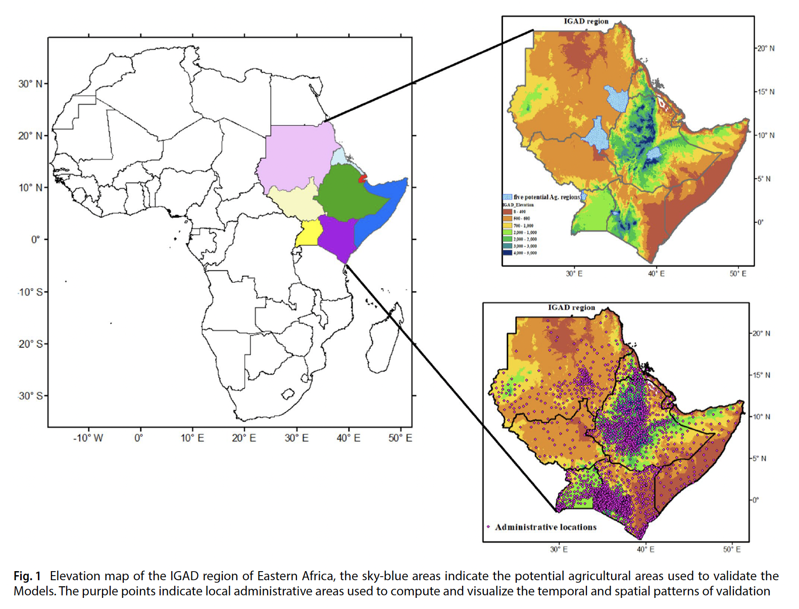 Evaluation of CMIP6 historical simulations over IGAD region of Eastern ...