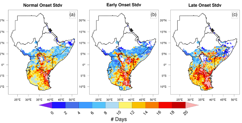 Atmospheric and oceanic conditions associated with early and late onset ...